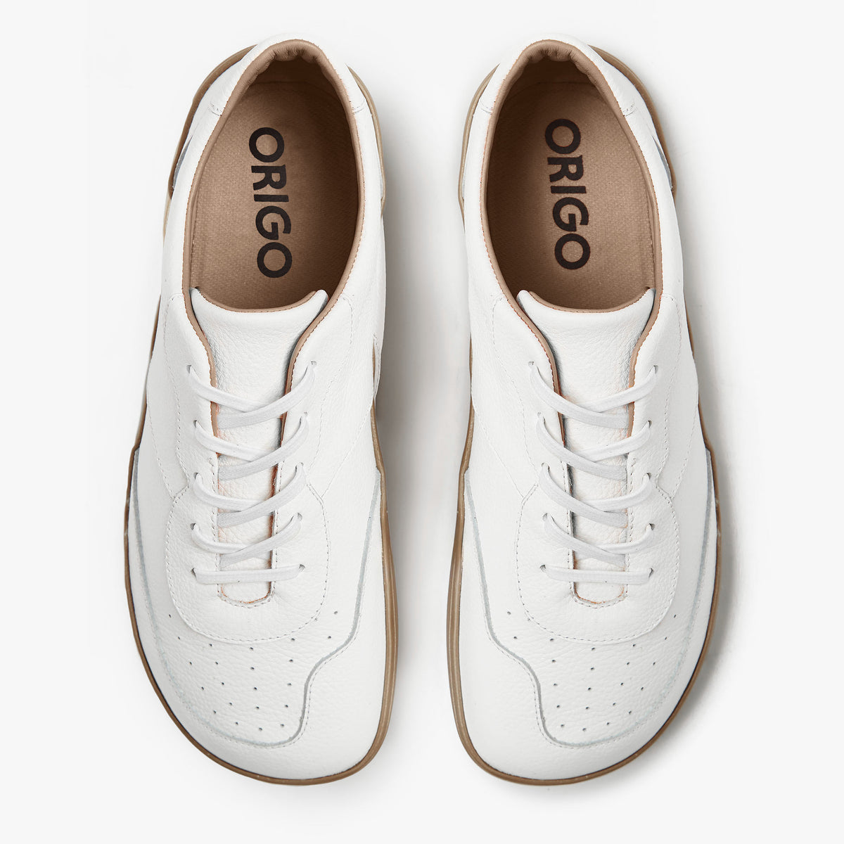 Barefoot Shoes - Men - Natural Leather - White - The Retro Sneakers ...