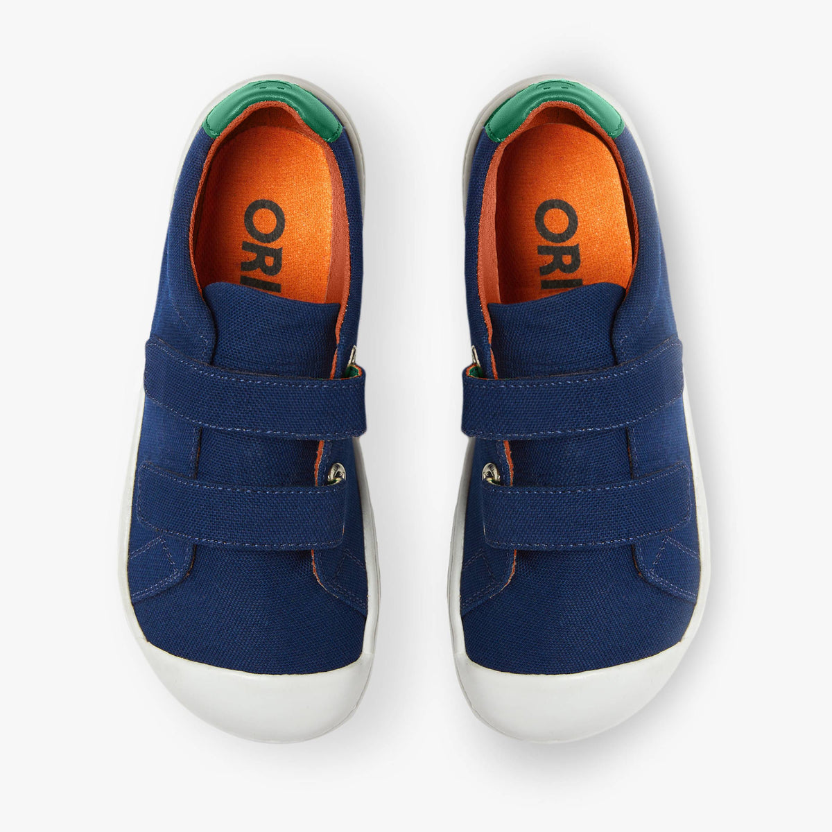 Barefoot shoes for kids - Navy - The Easy Hook & Loop in cotton canvas ...