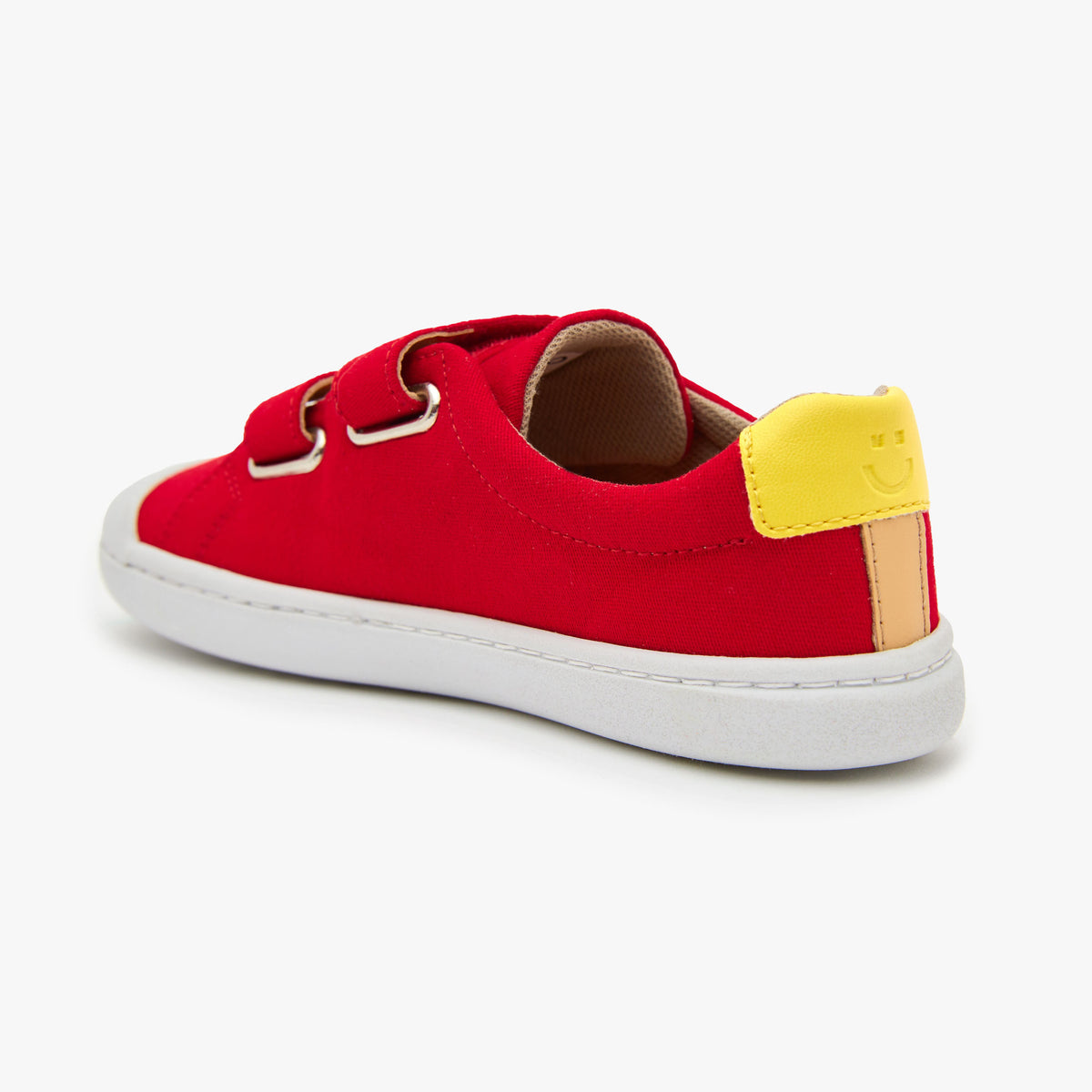 Barefoot shoes for kids - Red - The Easy Hook & Loop in cotton canvas ...