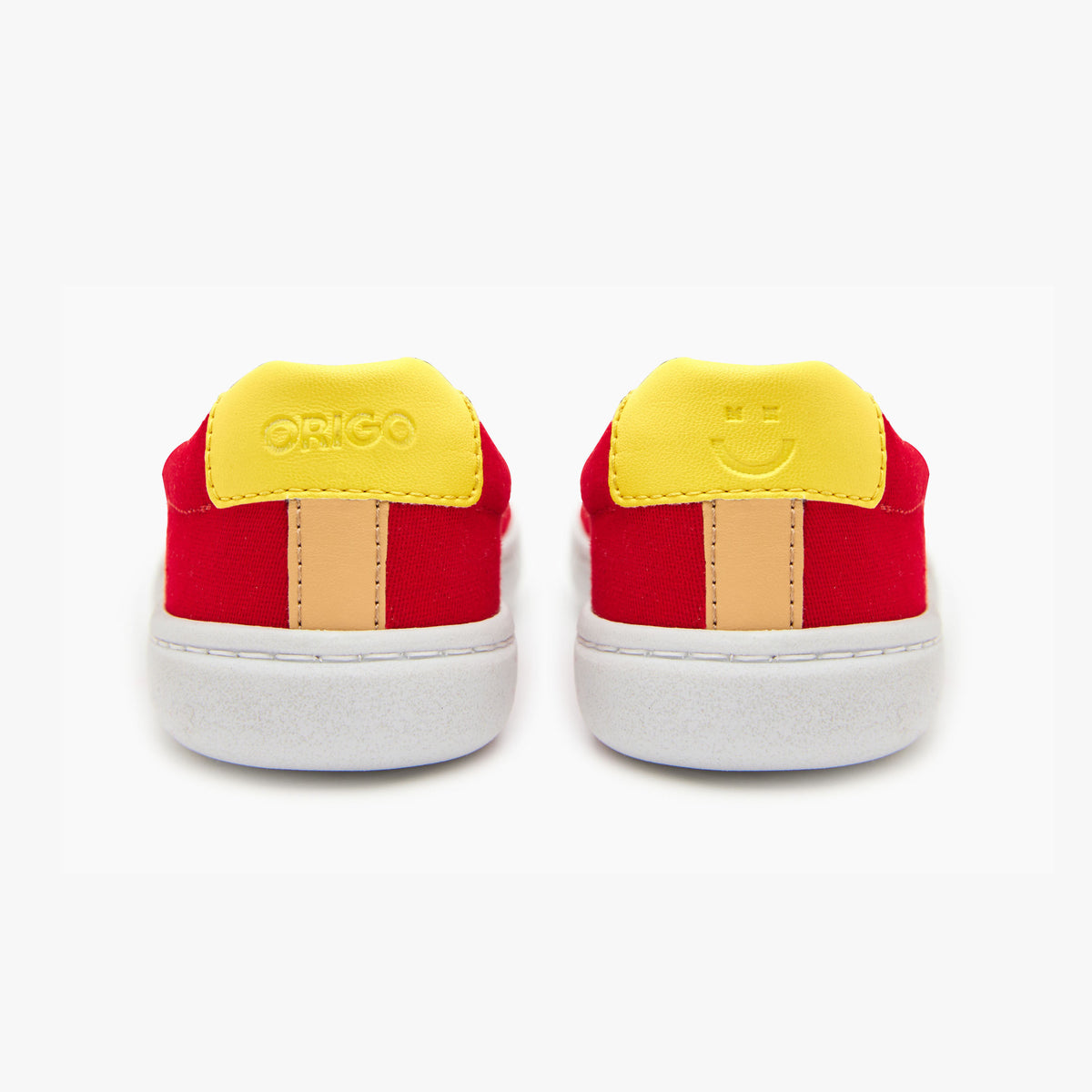 Barefoot shoes for kids - Red - The Easy Hook & Loop in cotton canvas ...